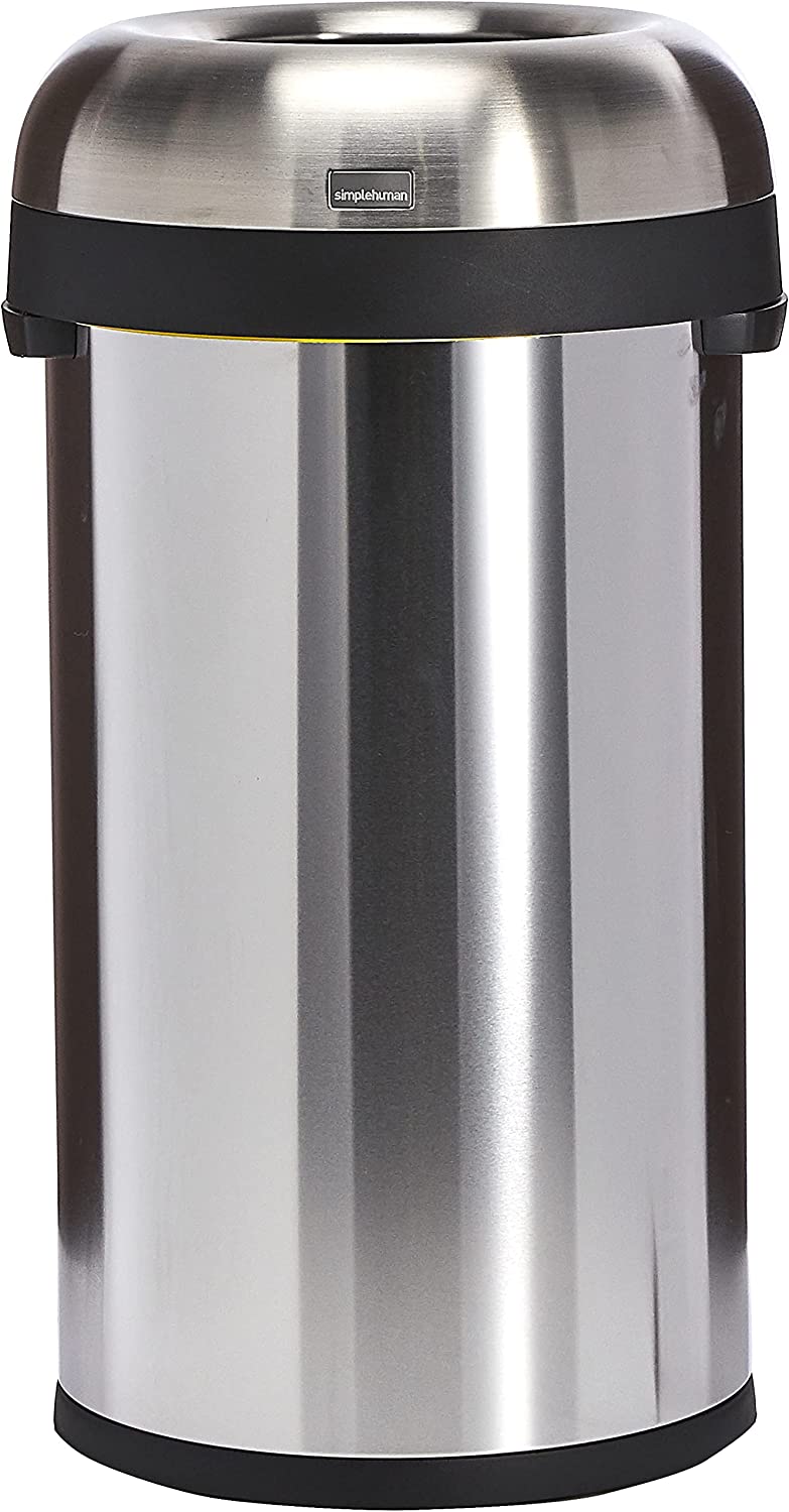 Open Box Brushed Stainless Steel Dustbin